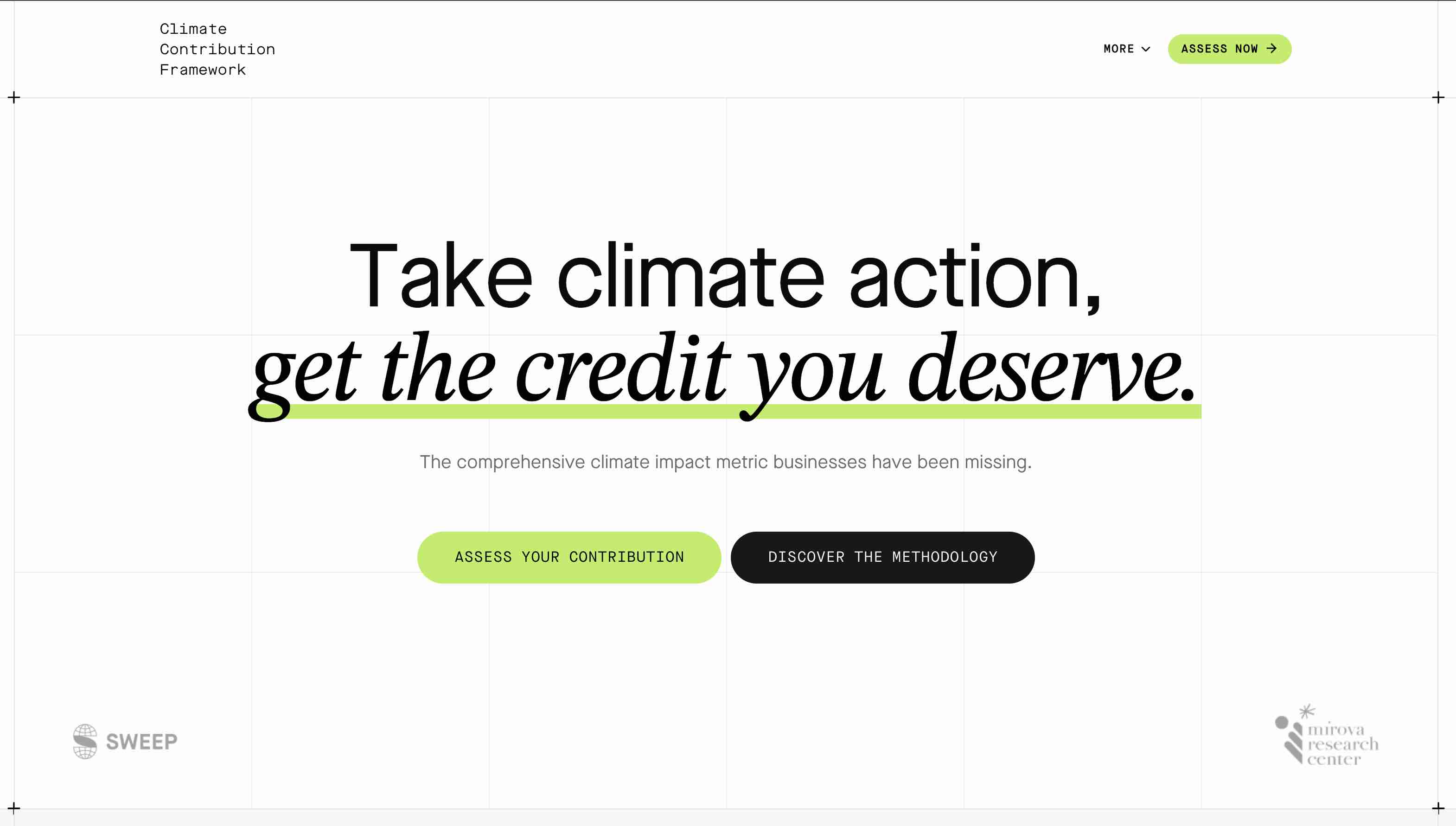 Climate Contribution Framework — Standardized Corporate Climate Assessment